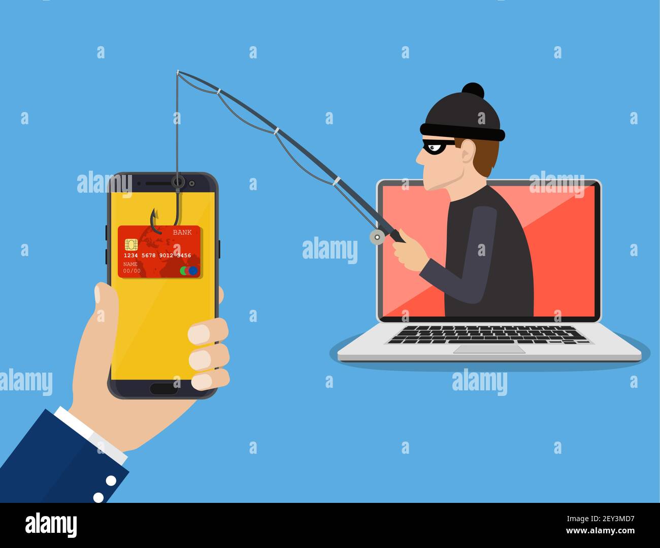 Internet phishing and hacking attack concept Stock Vector Image & Art ...