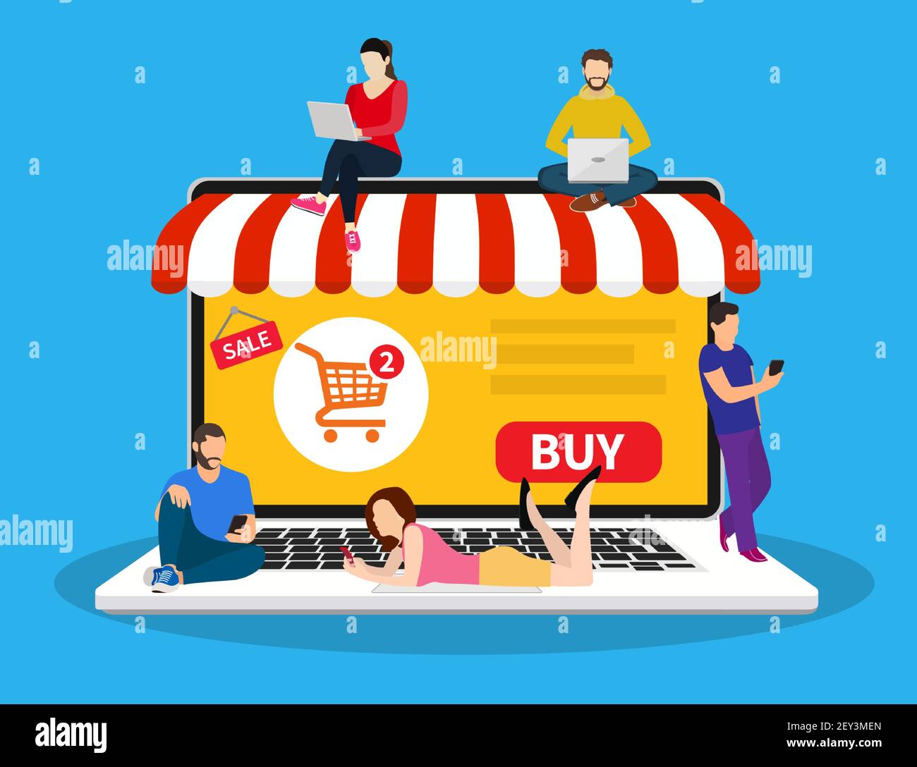 E-commerce cart concept Stock Vector Image & Art - Alamy