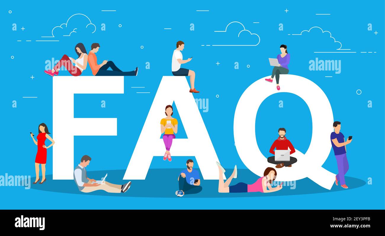 Frequently asked questions concept Stock Vector Image & Art - Alamy