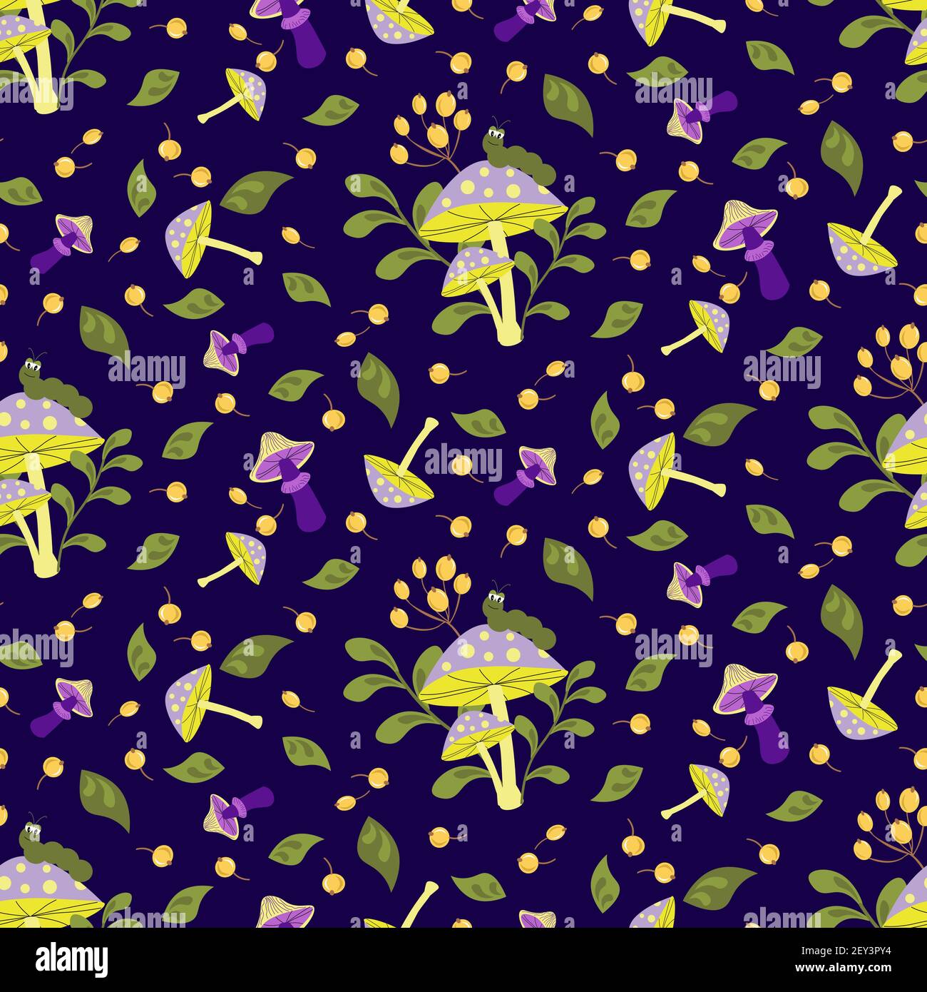 Caterpillar on leaf nature background Stock Vector Images - Alamy