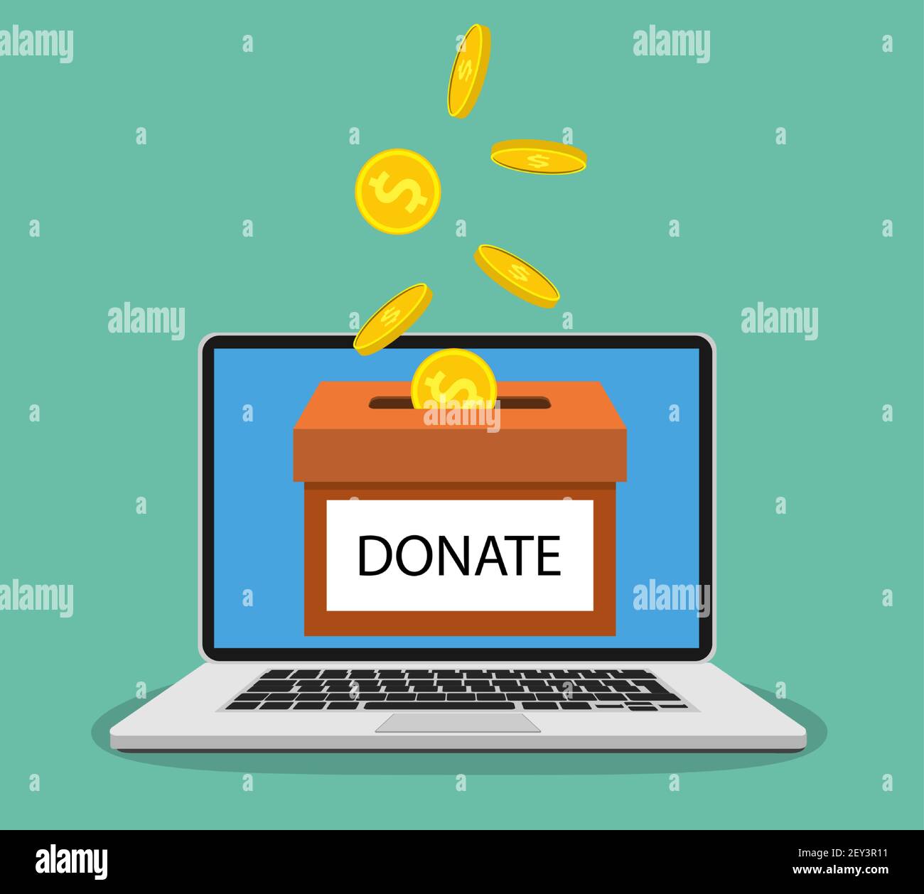 Donate carton box icon Stock Vector Images - Alamy