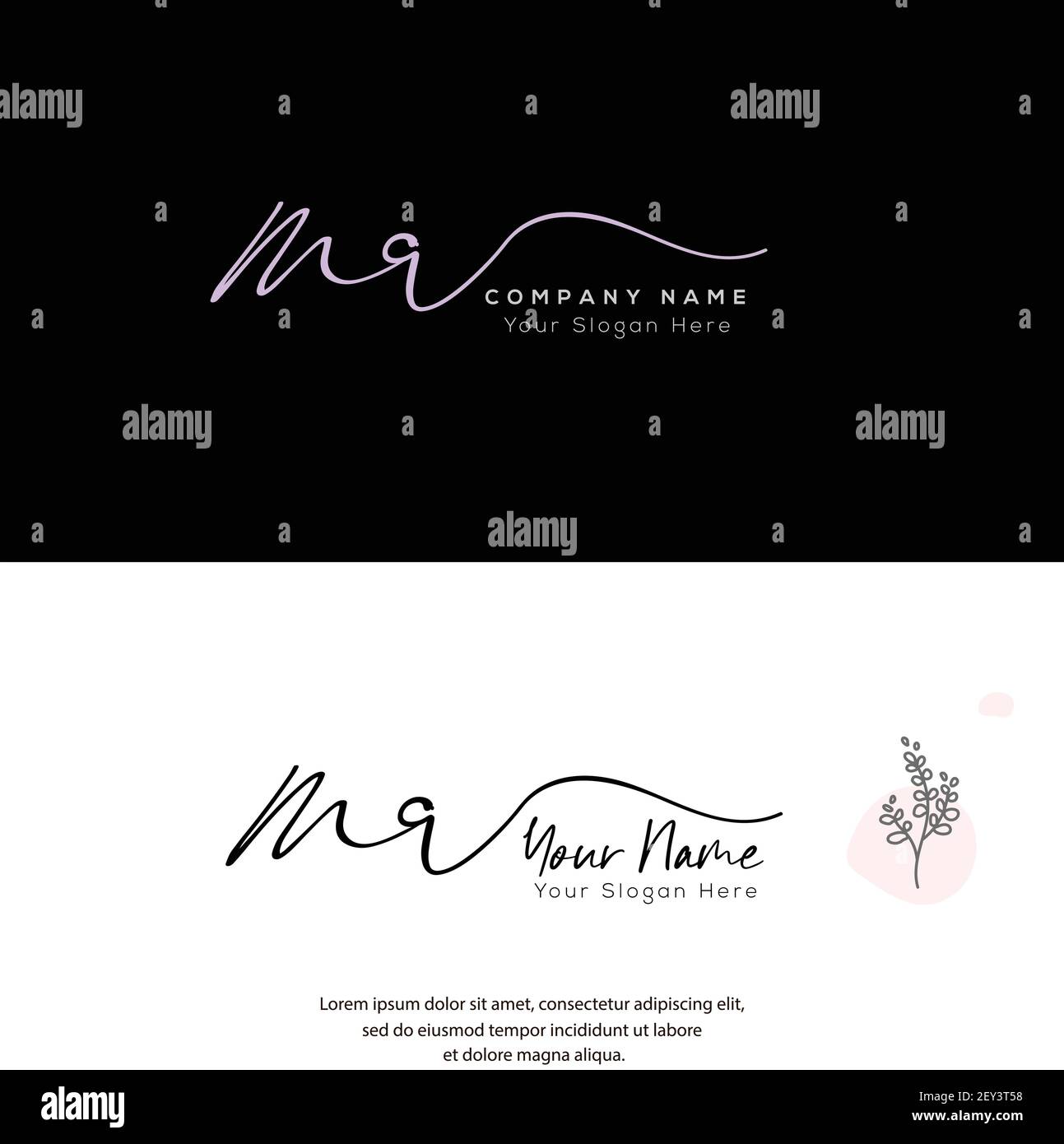 M A MA Initial letter handwriting and signature logo. Beauty vector ...