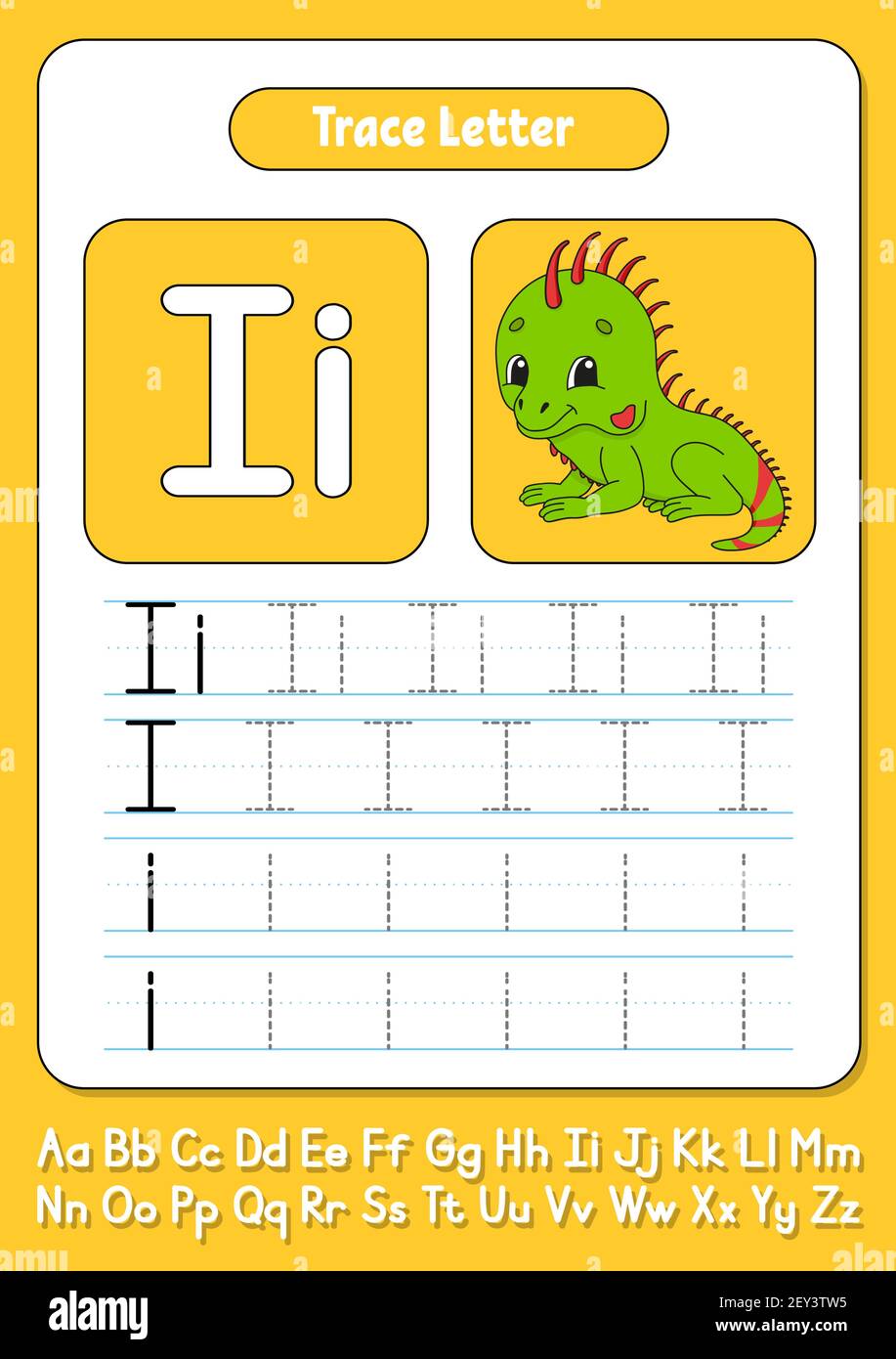 Writing letters. Tracing page. Practice sheet. Worksheet for kids ...