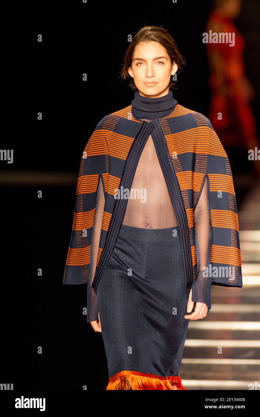 A model displays a creation by Faven fashion brand during the Minas ...