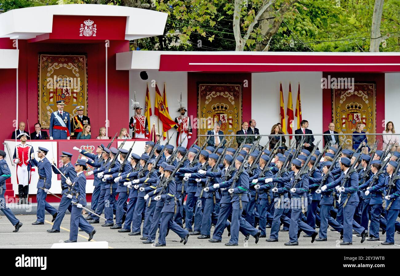 October 12, 2014 - Madrid, Spain - Spanish King Felipe VI, Queen ...