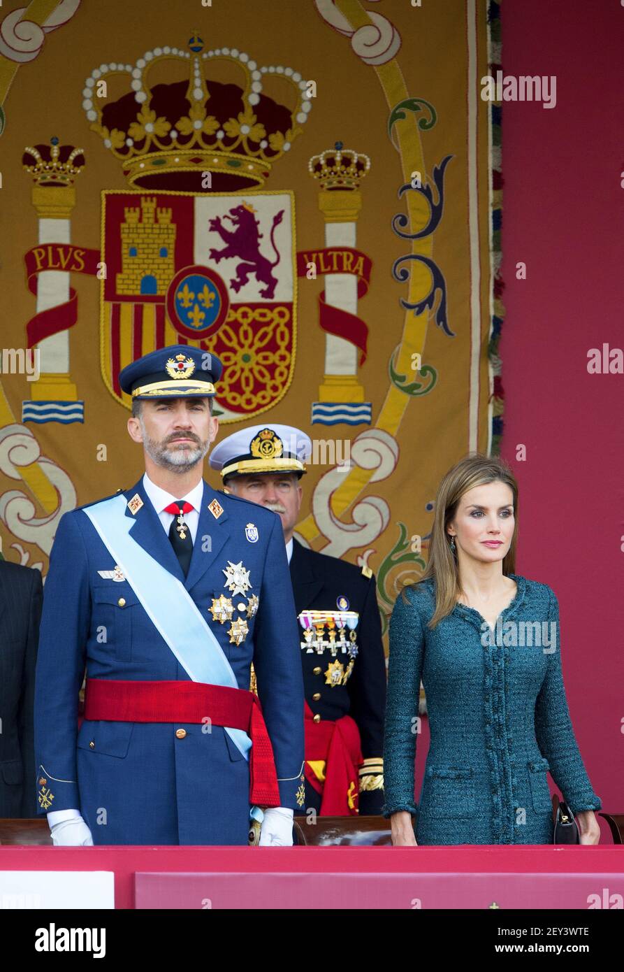 October 12, 2014 - Madrid, Spain - Spanish King Felipe VI, Queen ...