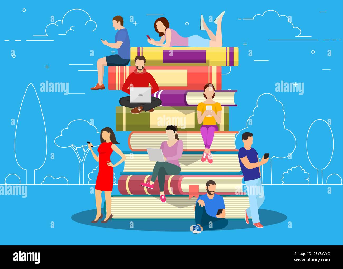 Vector concept distance education hi-res stock photography and images ...