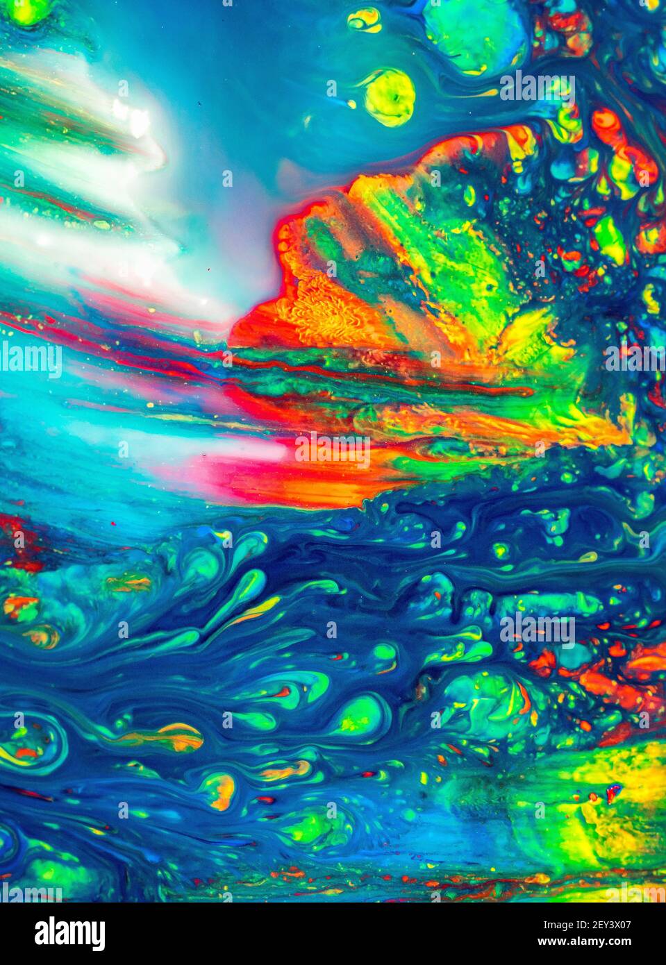 A colorful and creative liquid abstract paint background - great for ...