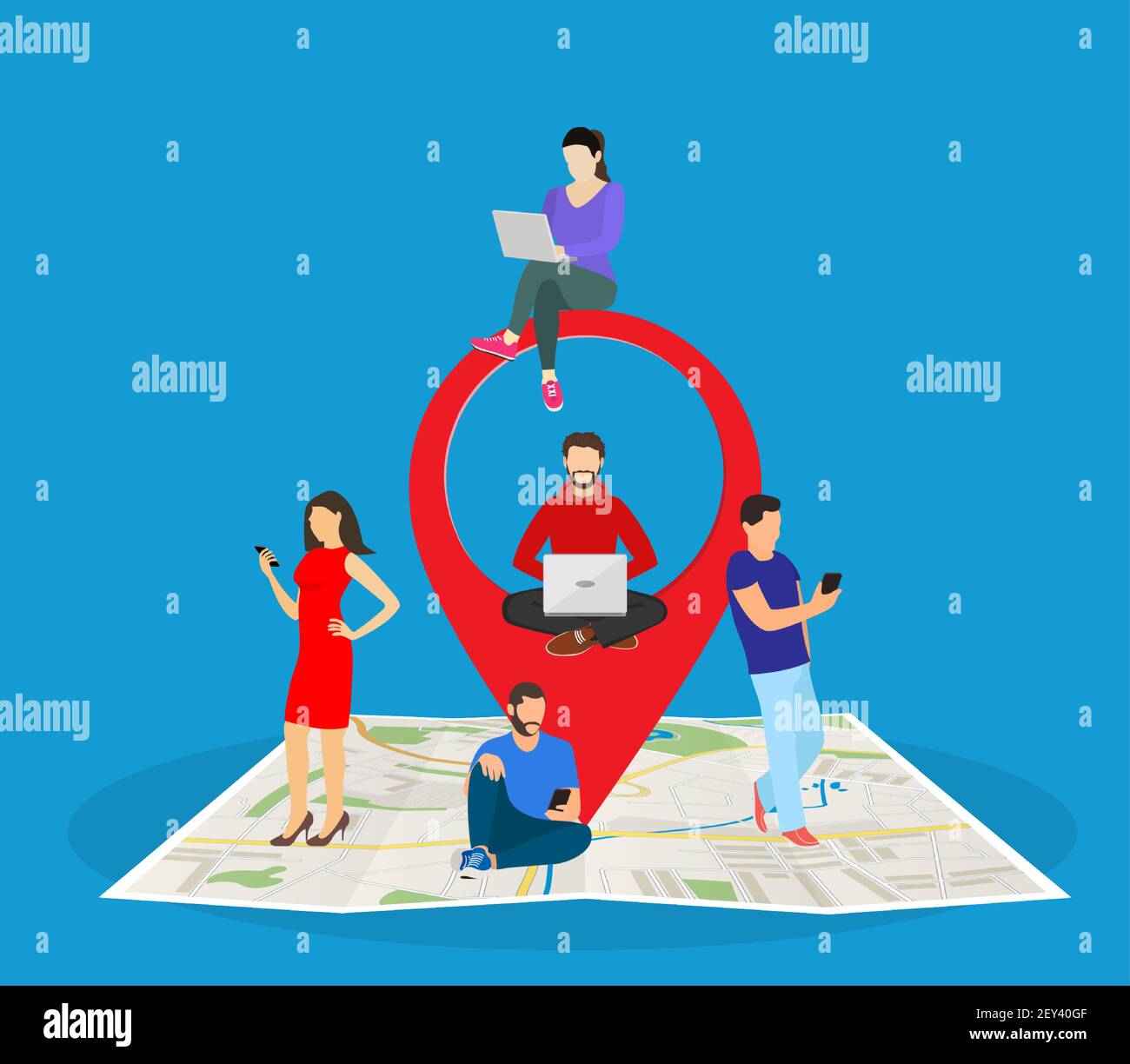 Mobile device marketing Stock Vector Images - Alamy
