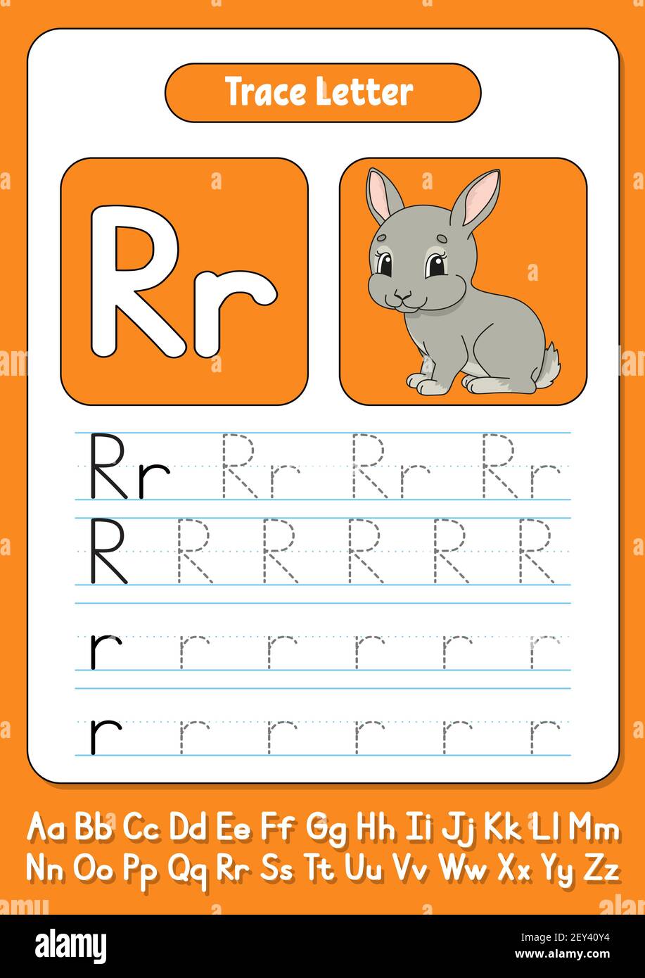 Writing letters. Tracing page. Practice sheet. Worksheet for kids ...