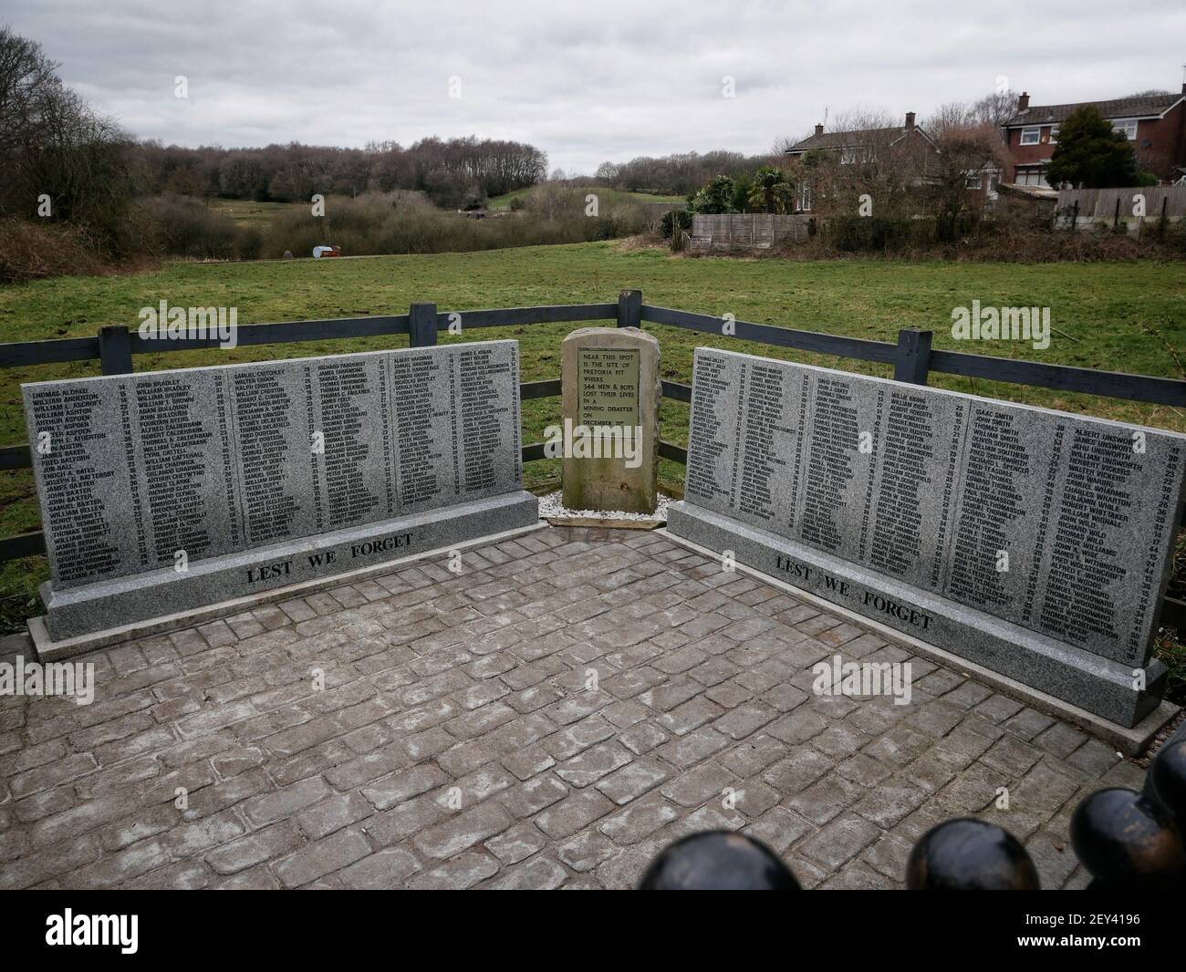 UK Manchester. The tribute memorial garden to the men and boys that ...