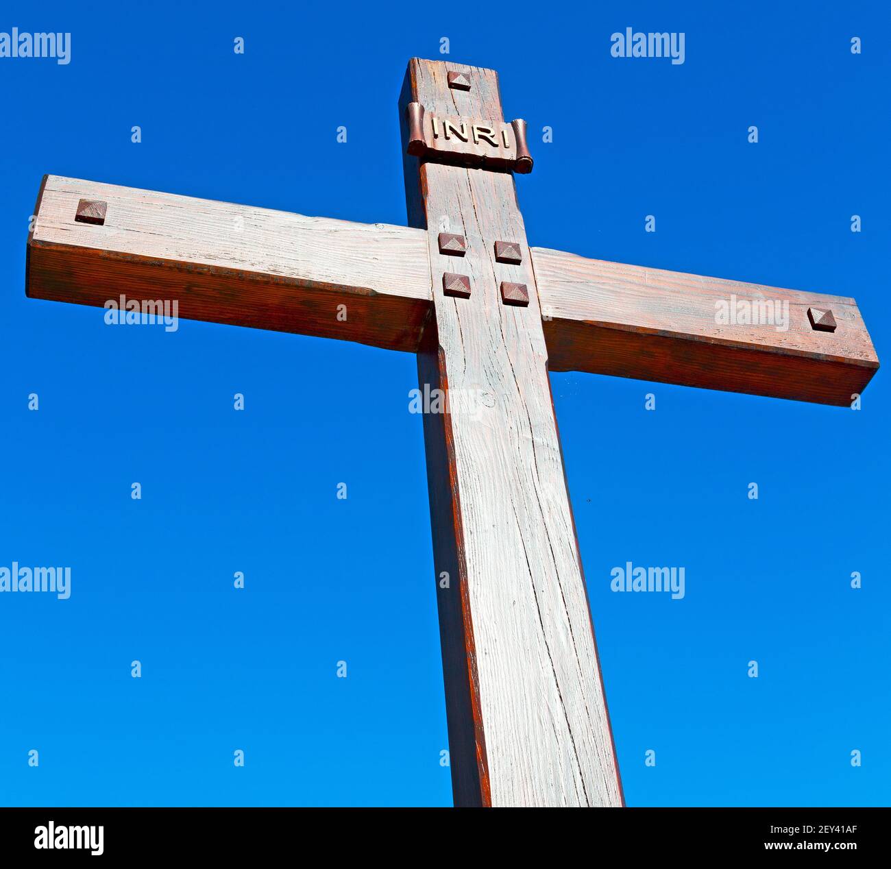 Catholic abstract sacred cross in italy europe and the sky background ...
