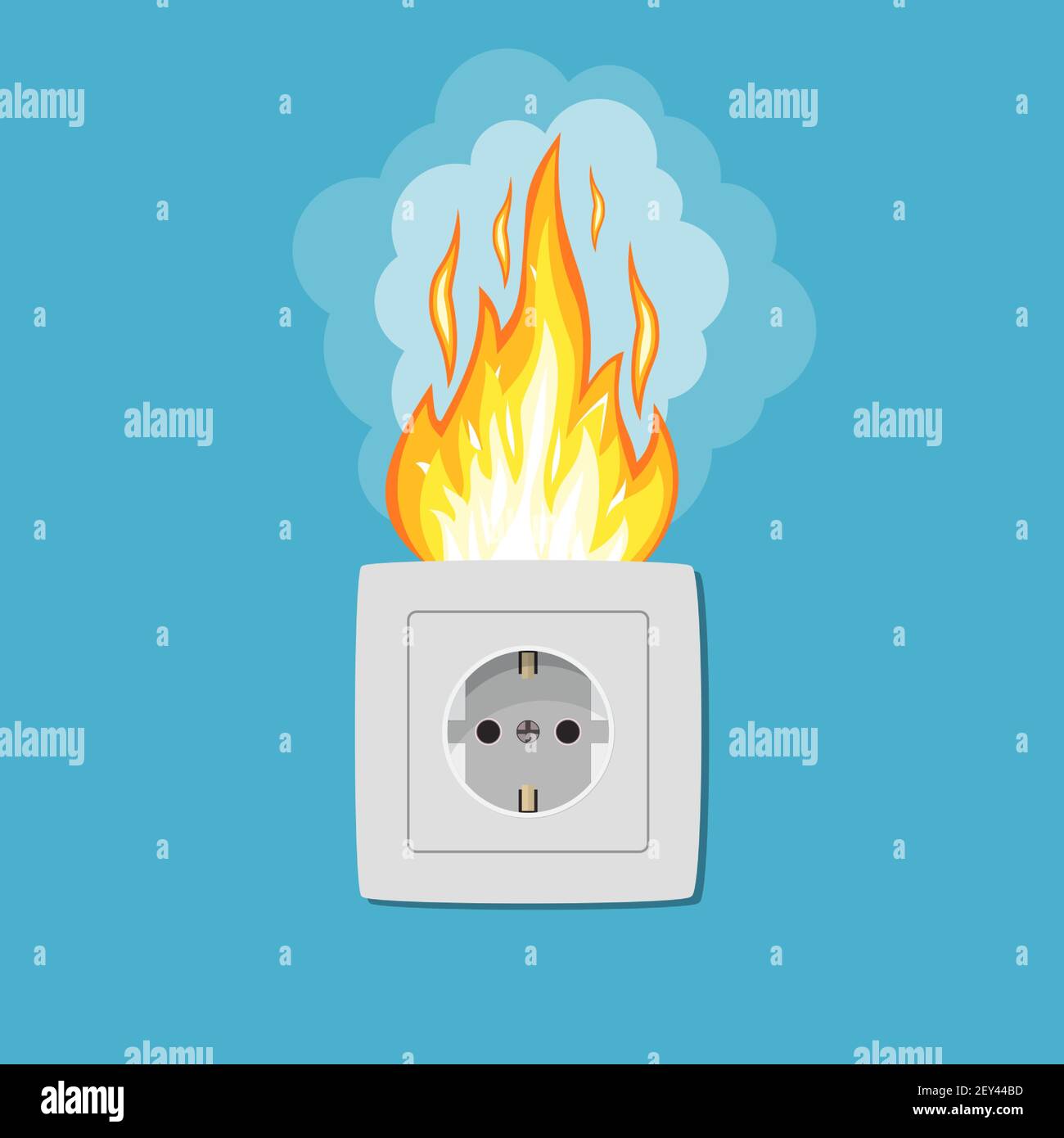 Voltage short circuit fire Stock Vector Images - Alamy