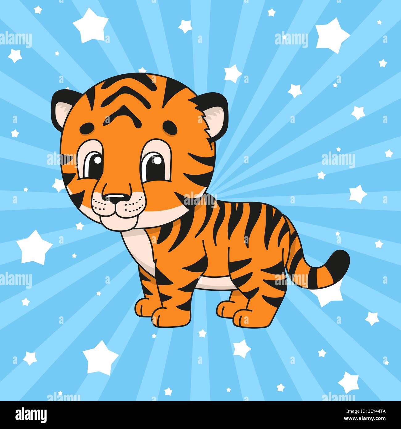 Cute cartoon character. Colorful vector illustration. Isolated on color ...