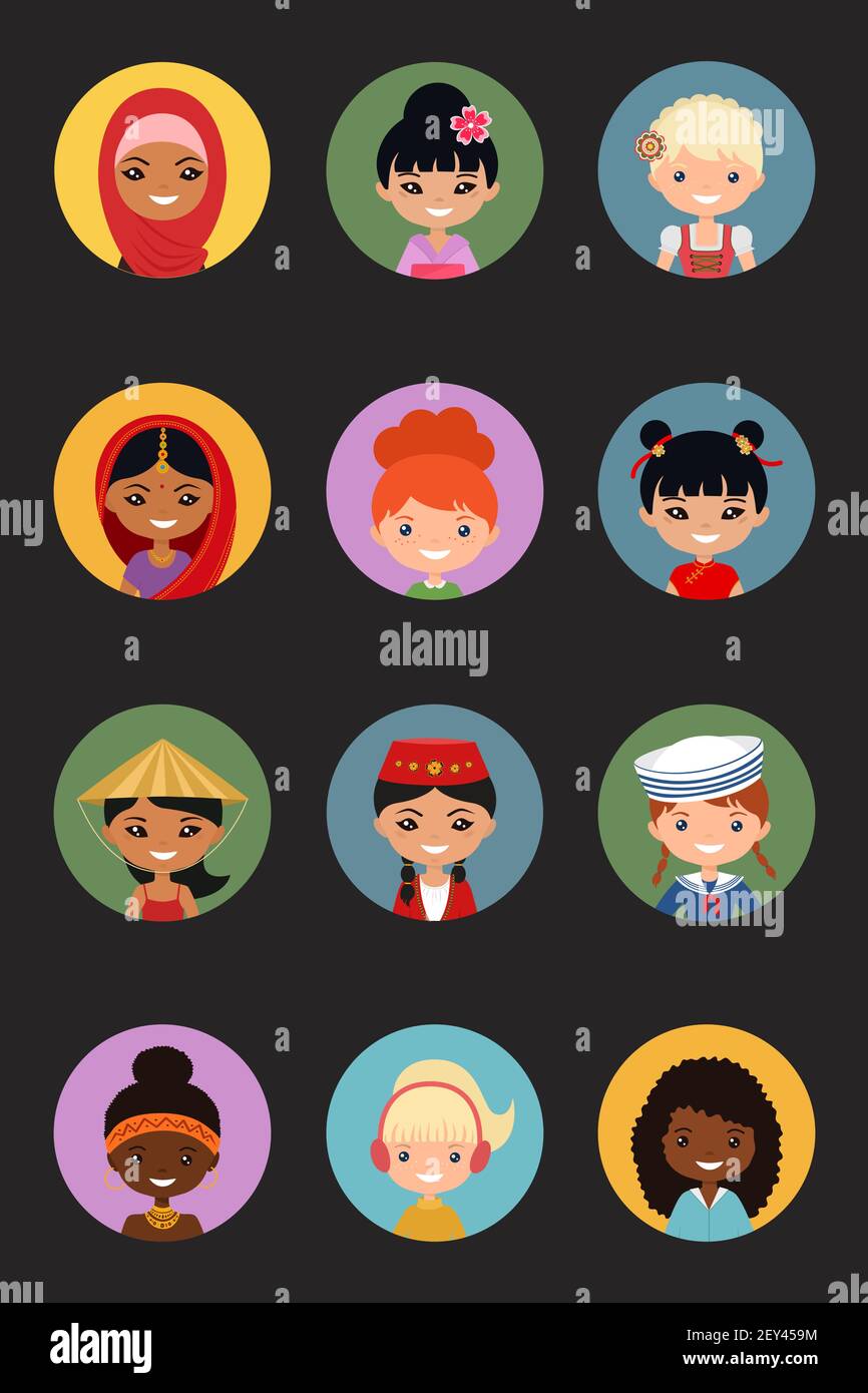 Set different user icon Stock Vector Images - Alamy