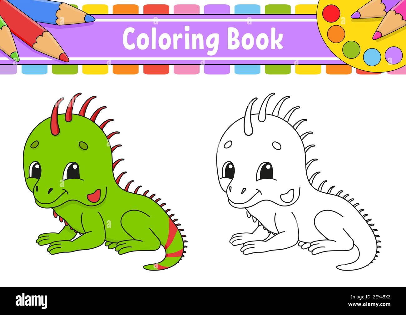 Coloring book for kids. Cartoon character. Vector illustration. Black ...