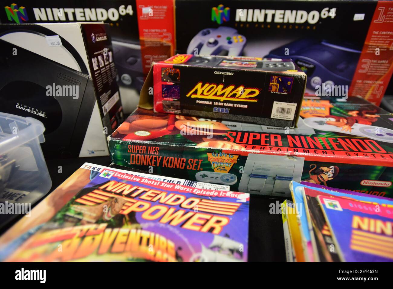 Video game consoles for sale at the Portland Retro Gaming Expo in ...