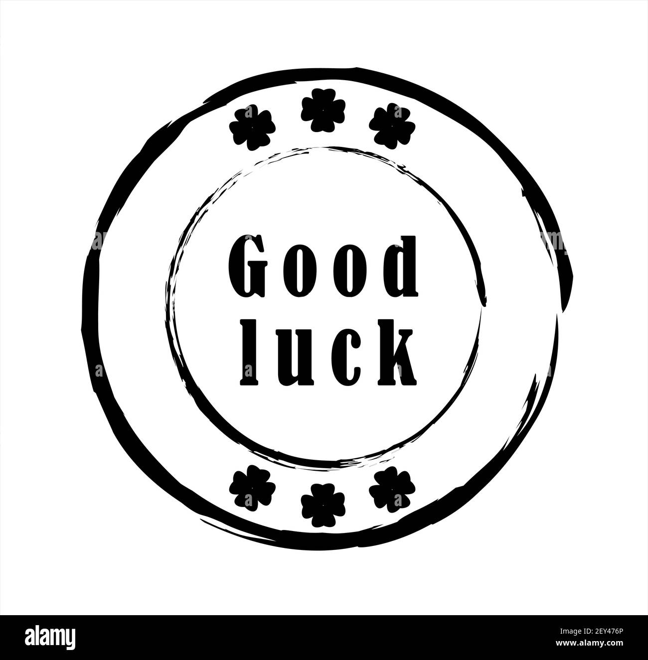 Good luck postage stamp. Wish you good luck. St patrick's day stamp ...