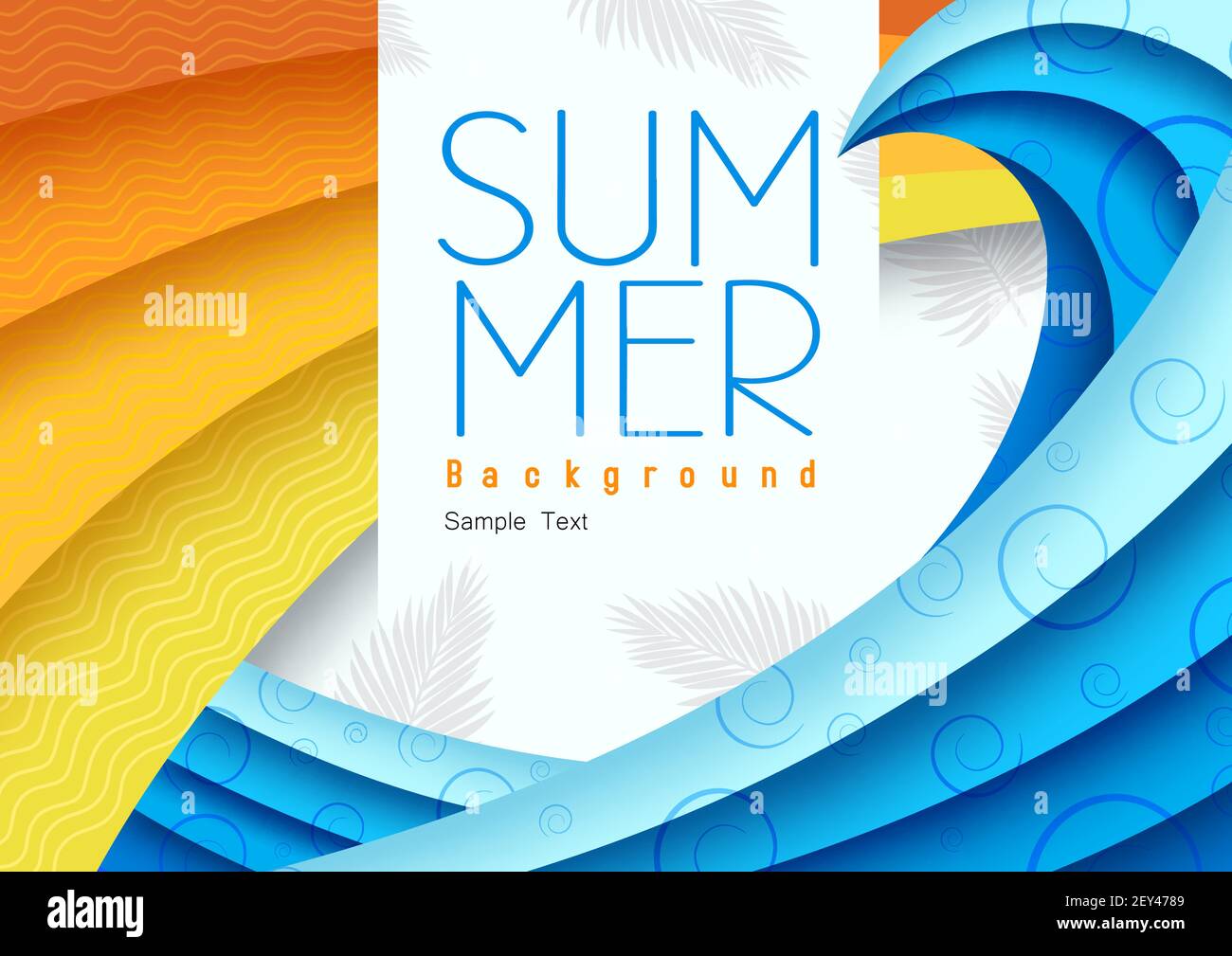 Summer background abstract vector design. Summer background text in ...