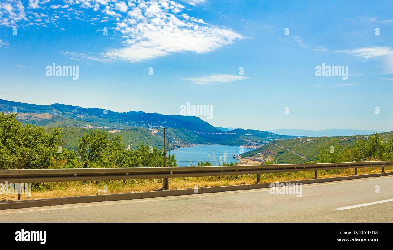 The blue bay and port of Bakarski zaliv in Bakar Croatia Stock Photo ...