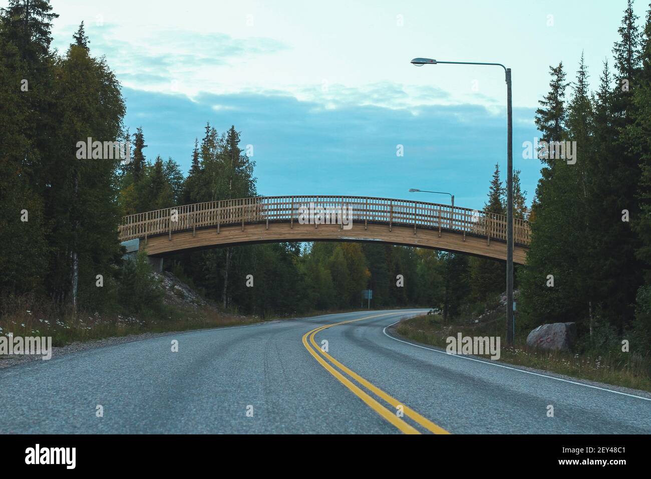 pedestrian bridge over the carriageway Stock Photo - Alamy