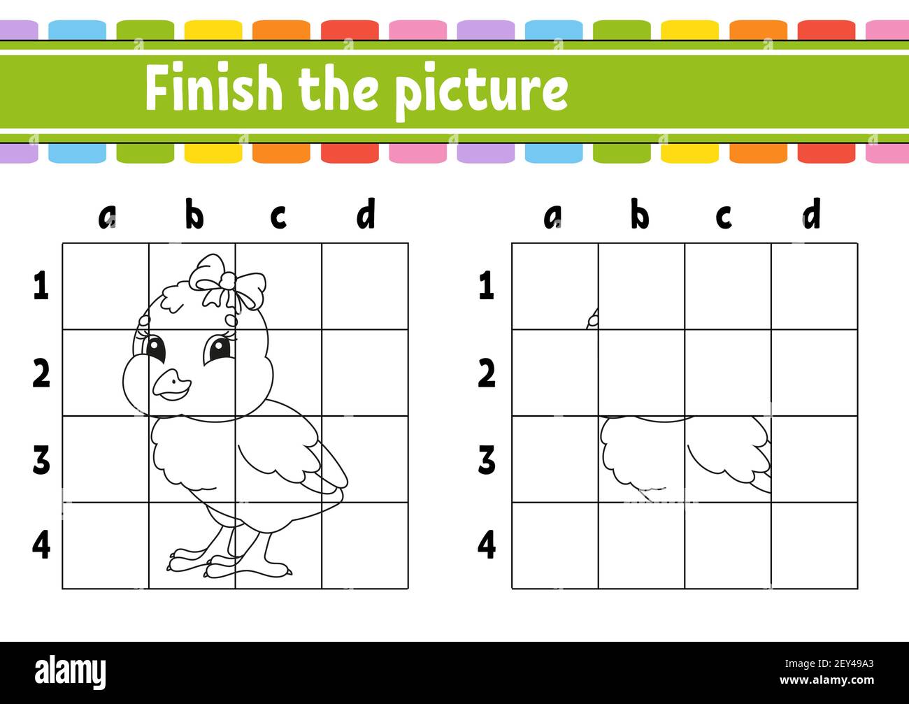 Easter theme. Finish the picture. Coloring book pages for kids ...