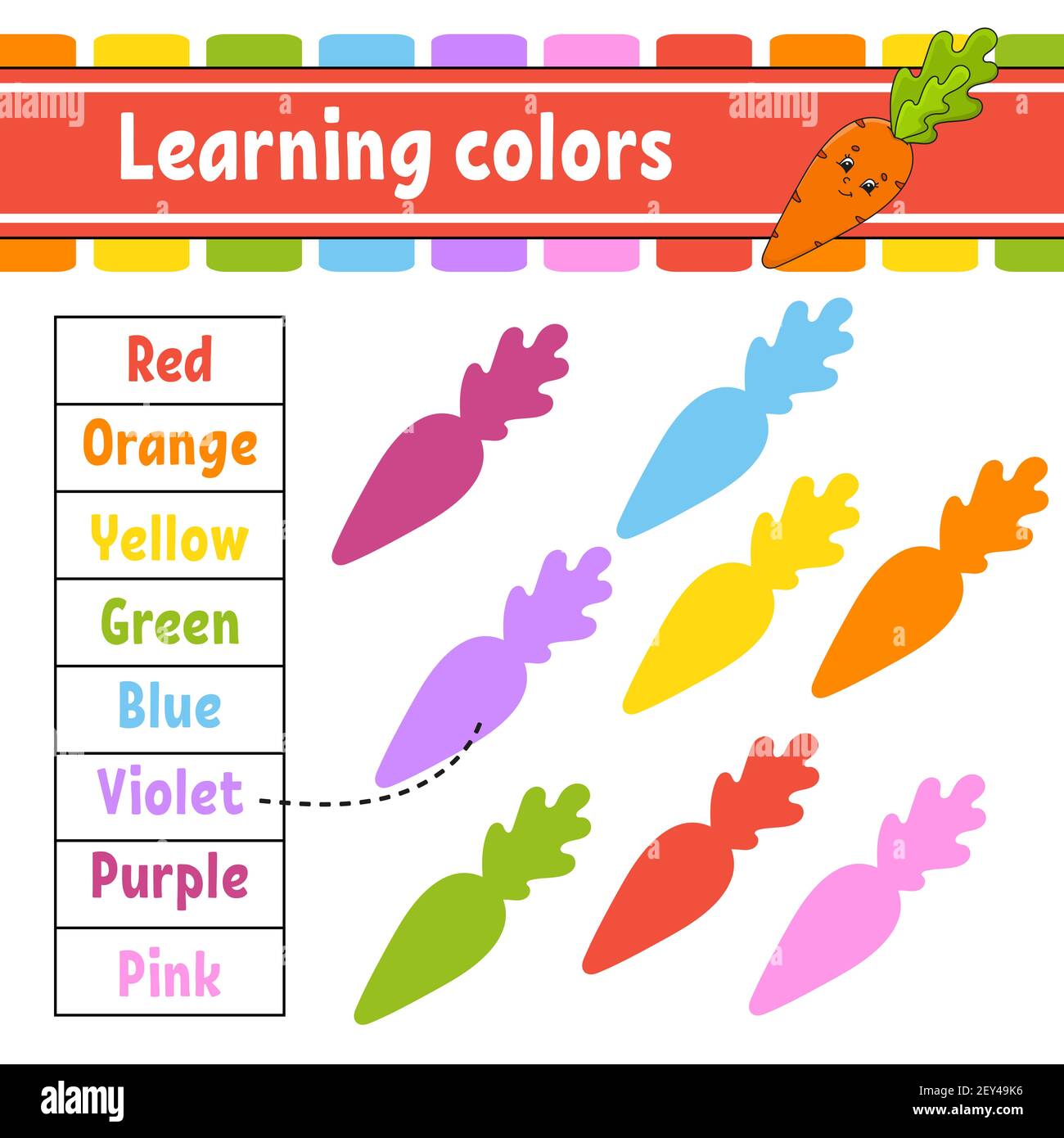 Learning colors. Logic puzzle for kids. Education developing worksheet ...