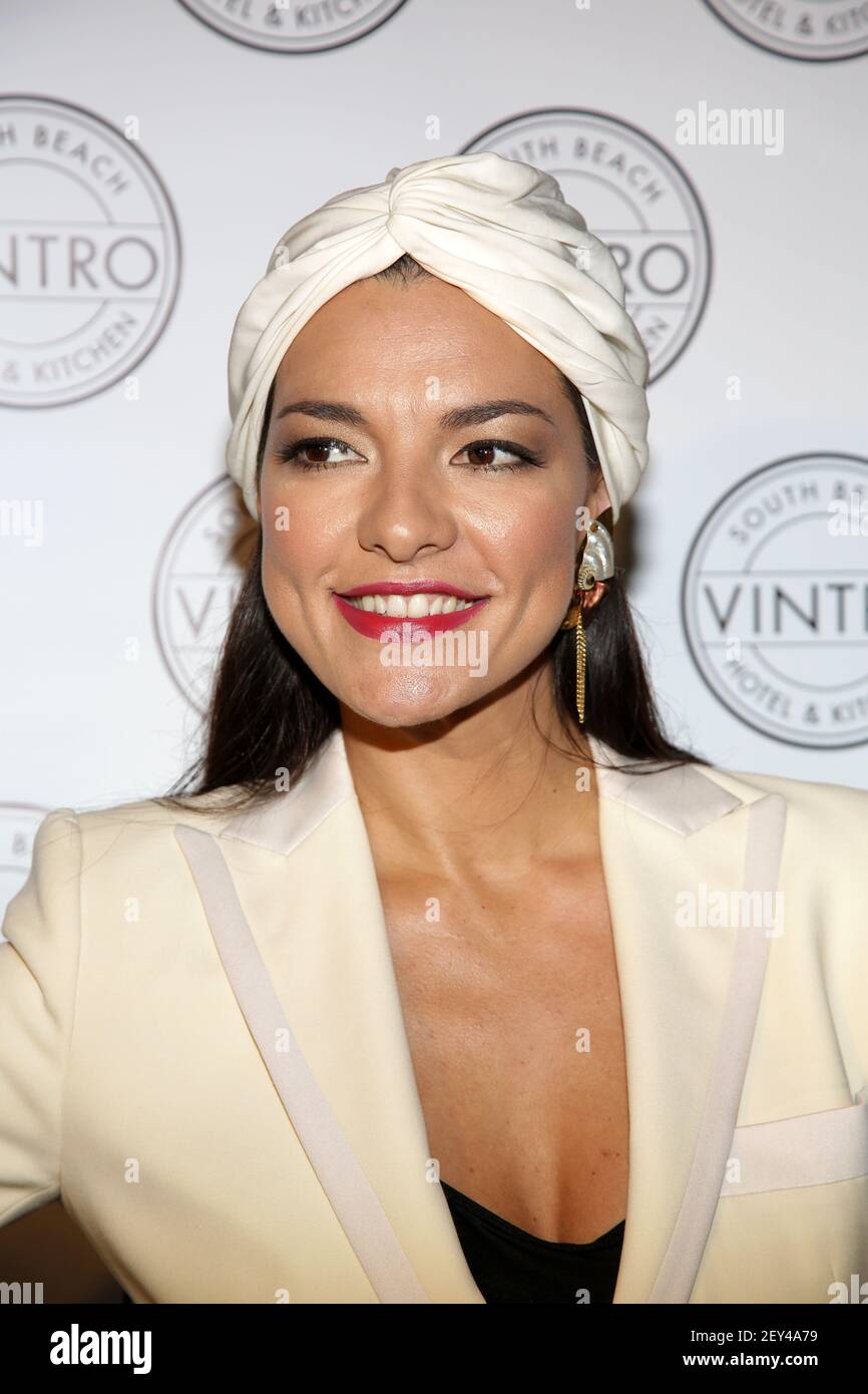 MIAMI BEACH-Florida, OCTOBER 23, 2014: Candela Ferro attends Cristina ...