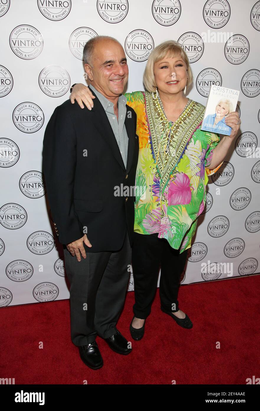 MIAMI BEACH-Florida, OCTOBER 23, 2014: Marco Avila and Cristina ...