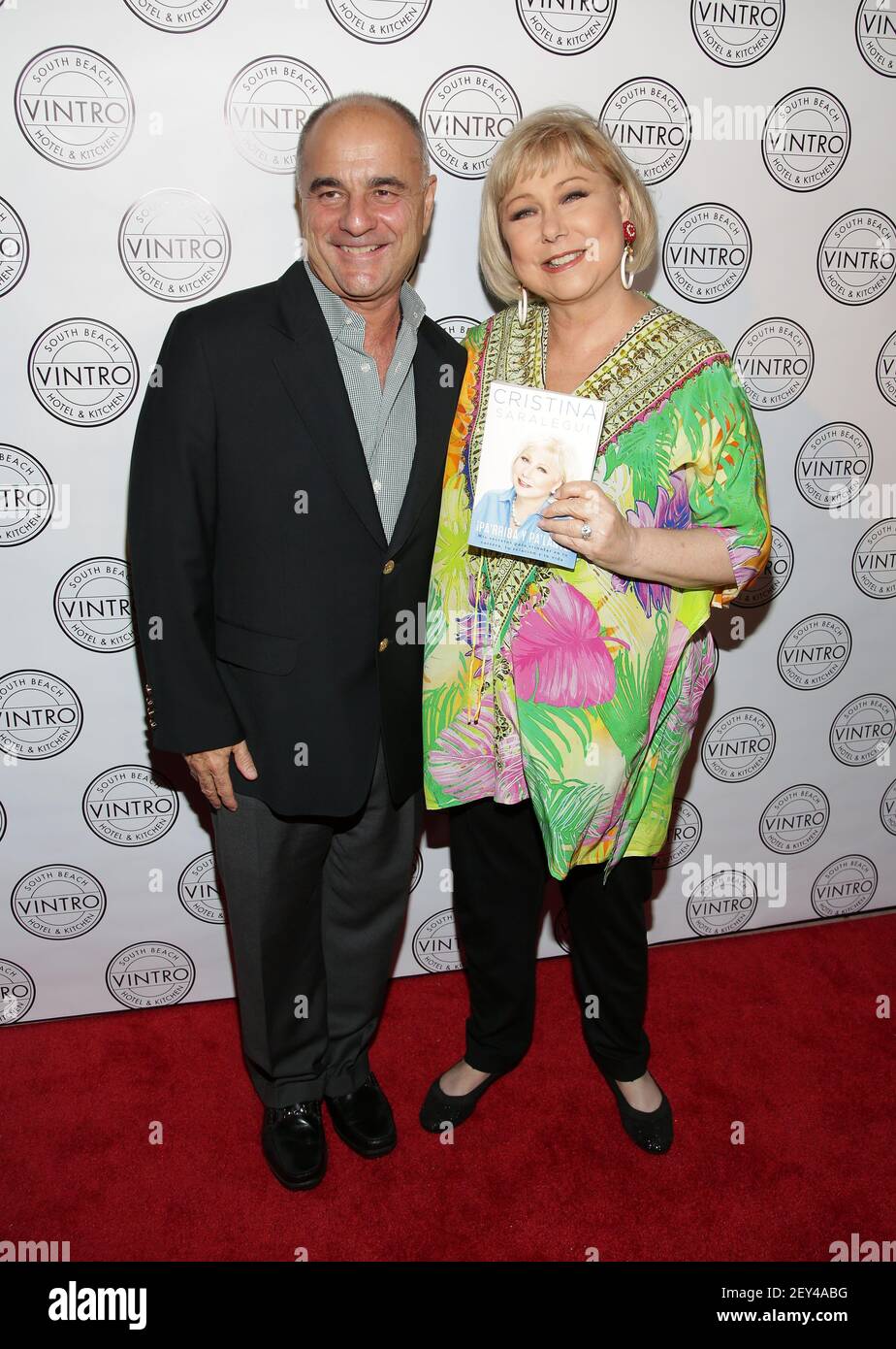 MIAMI BEACH-Florida, OCTOBER 23, 2014: Marco Avila and Cristina ...