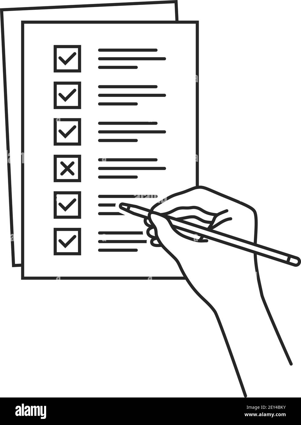 Interview checklist Black and White Stock Photos & Images - Alamy