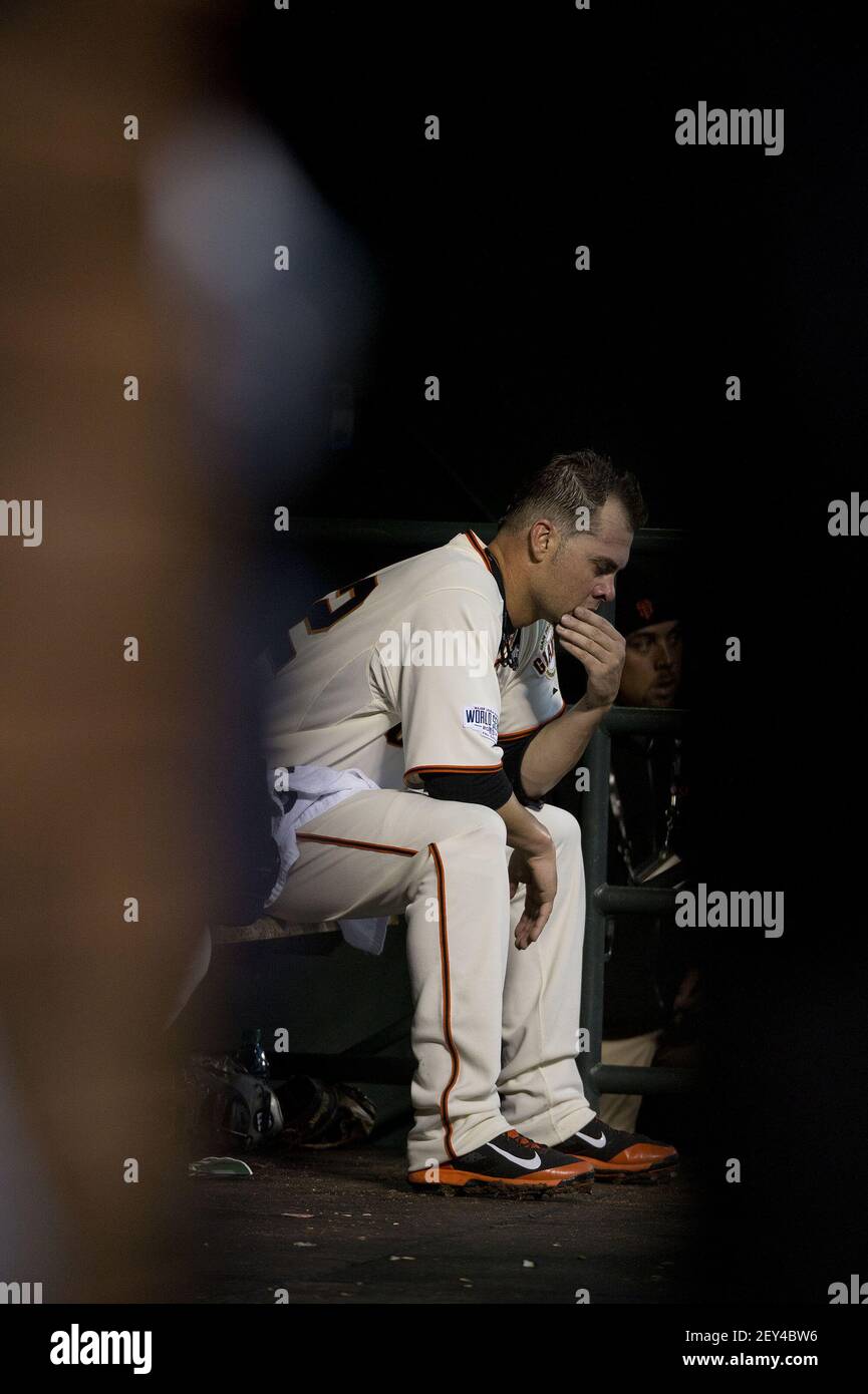 San Francisco Giants Starting Pitcher Ryan Vogelsong Sits In The Dugout