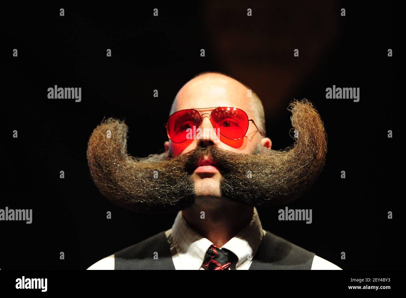 Mike Johnson shows off his freestyle beard at the World Beard and ...