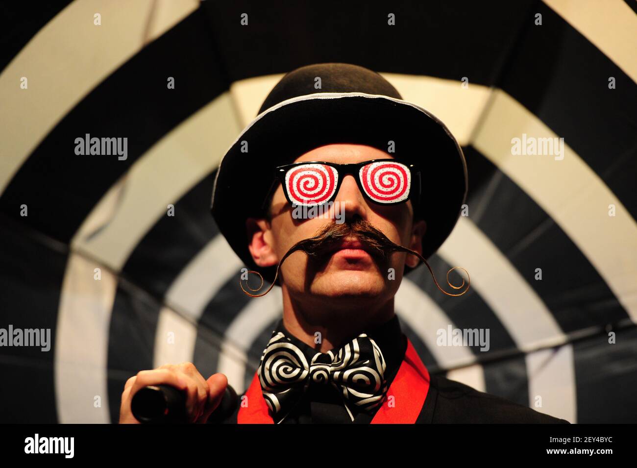 Daniel Lawlor shows off his Dali style moustache at the World Beard and ...