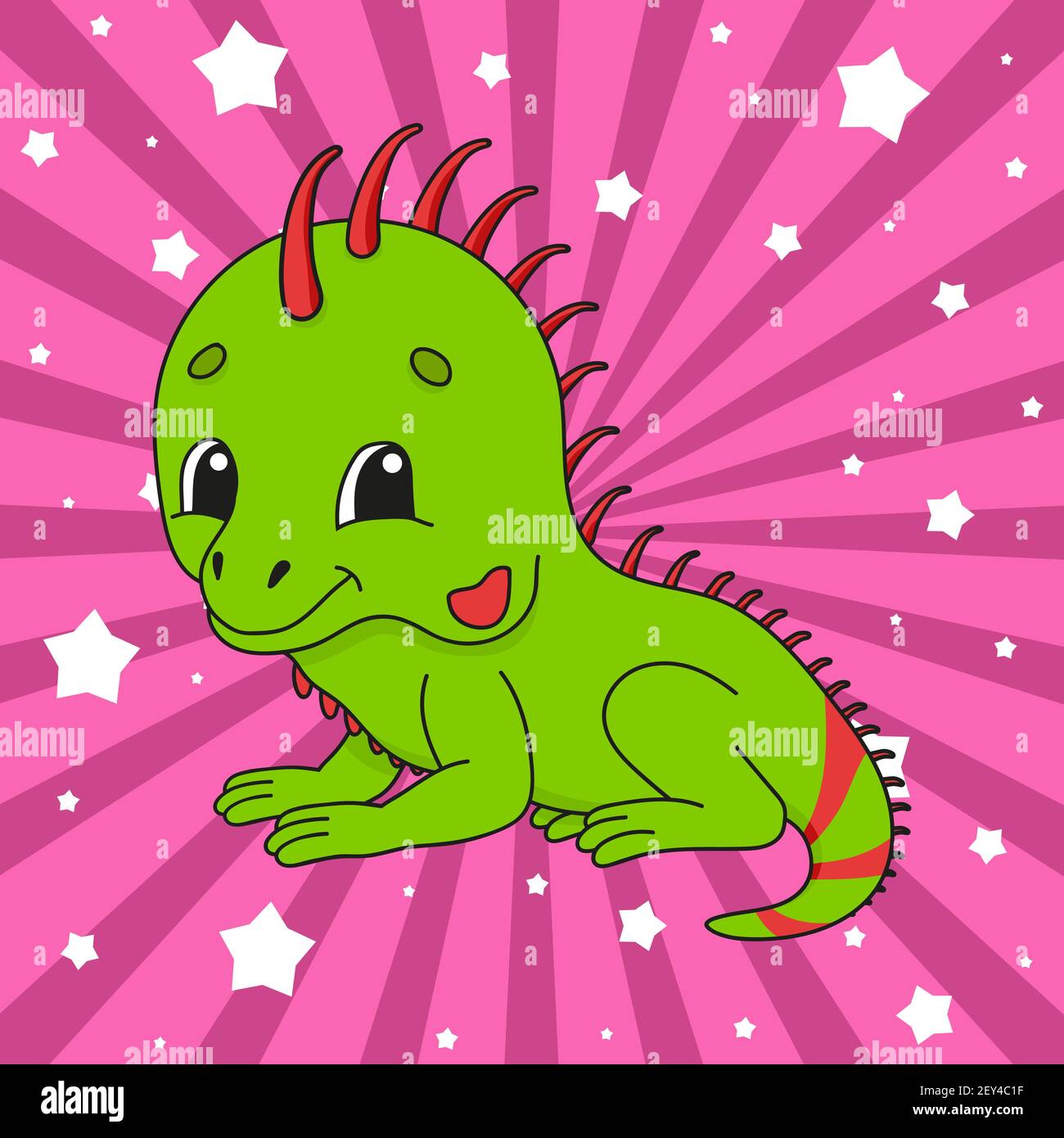 Cute cartoon character. Colorful vector illustration. Isolated on color ...