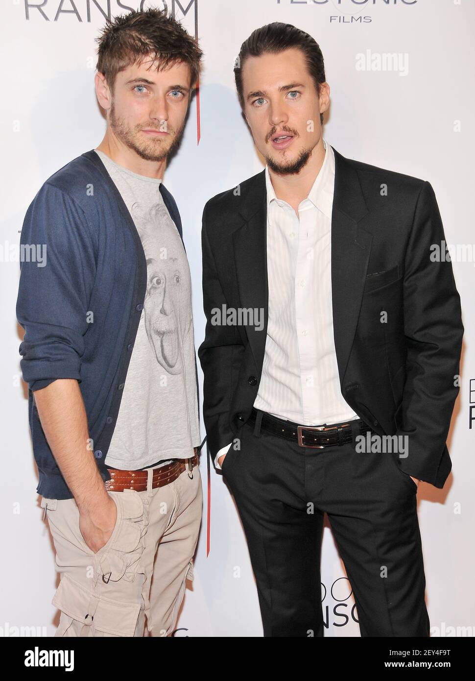(L-R) Caleb Hunt & Alexander Dreymon arrives at the "Blood Ransom ...