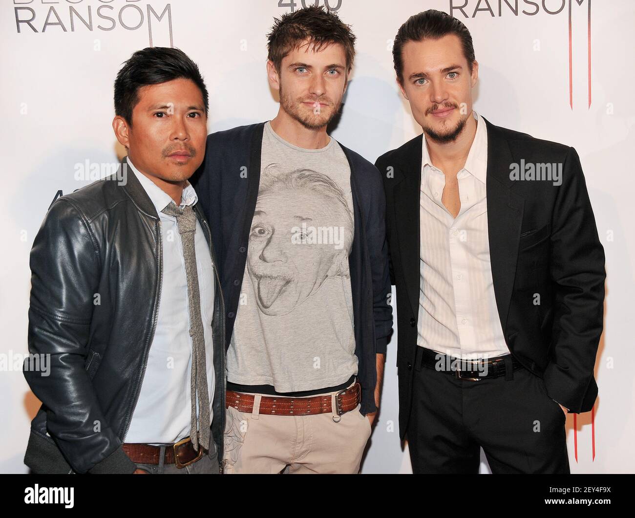(L-R) Darion Basco, Caleb Hunt & Alexander Dreymon arrives at the ...