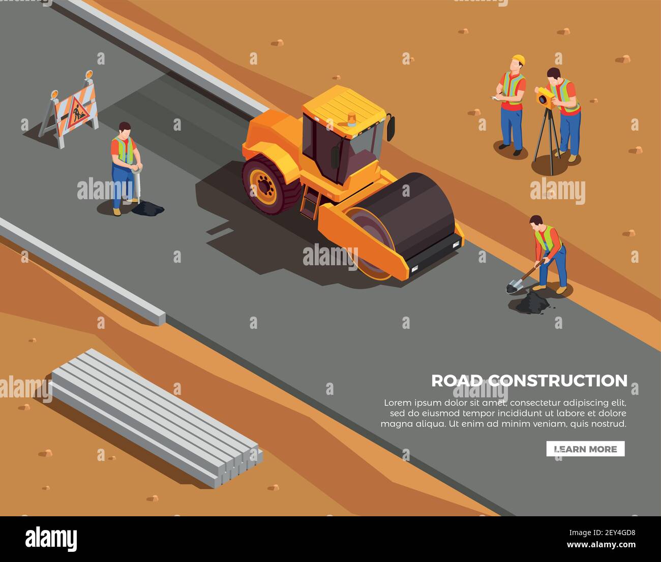 During construction Stock Vector Images - Alamy