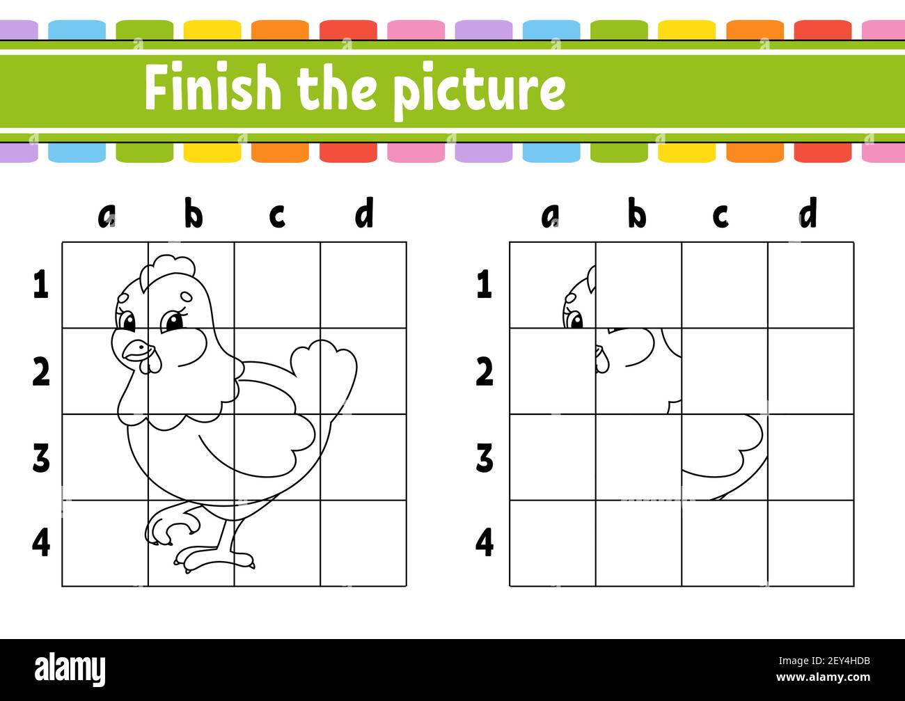 Easter theme. Finish the picture. Coloring book pages for kids ...