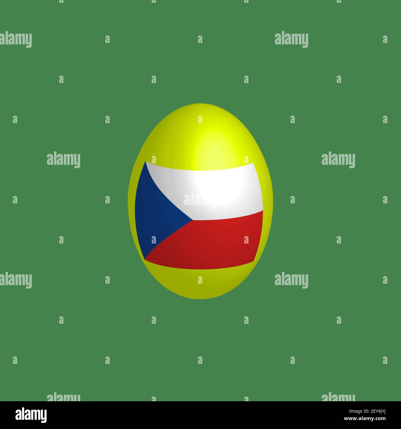 Easter egg in the colors of the Czech flag. Czech Republic flag. Easter ...