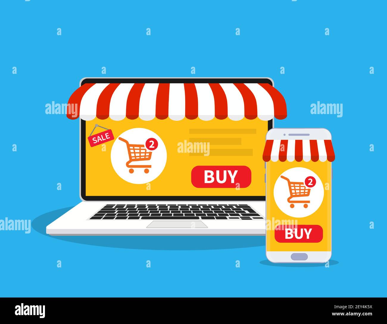 Online shop. Web store Stock Vector Image & Art - Alamy