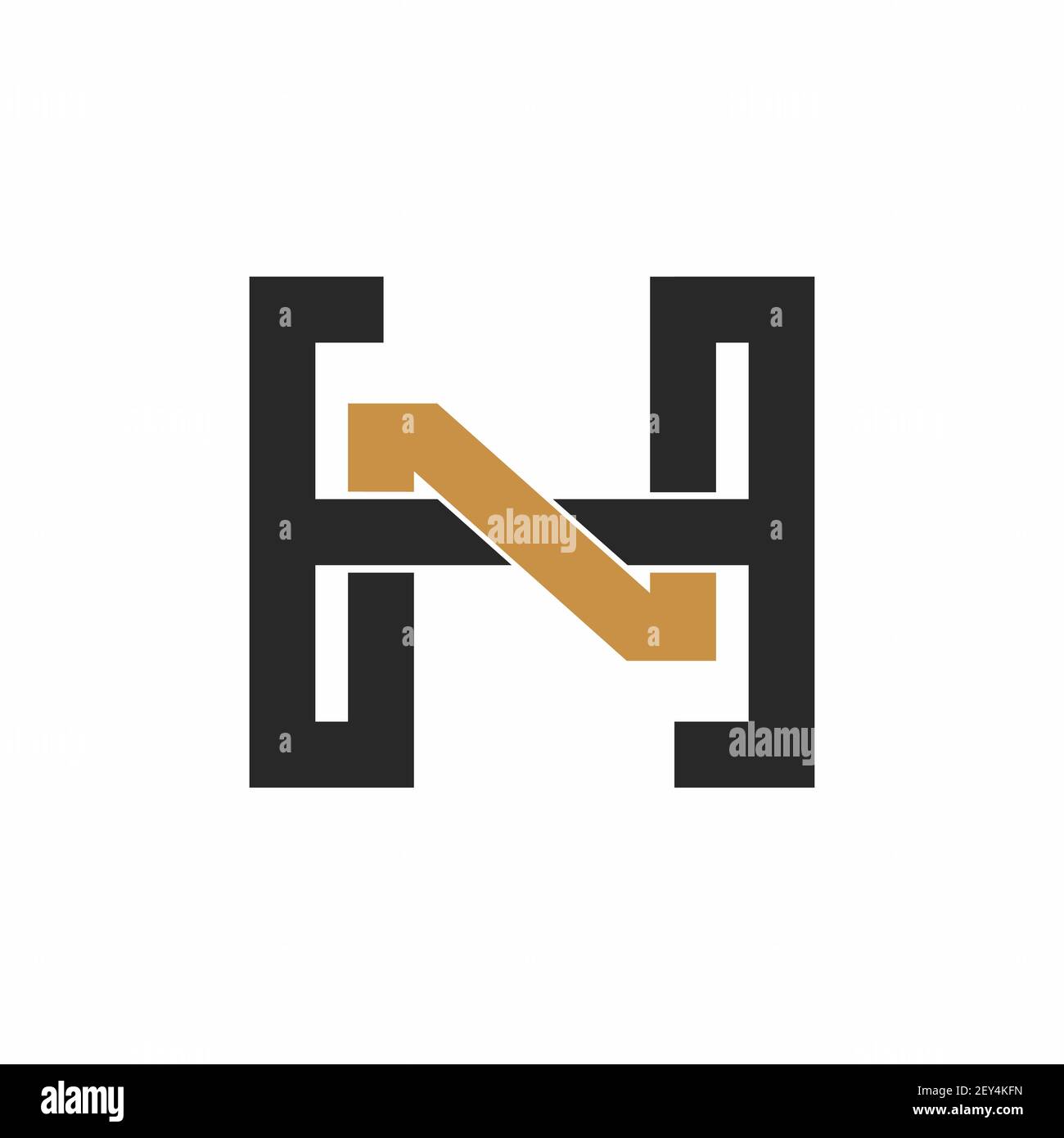 Initial nh letter logo vector template design. Linked letter hn logo design Stock Vector Image ...