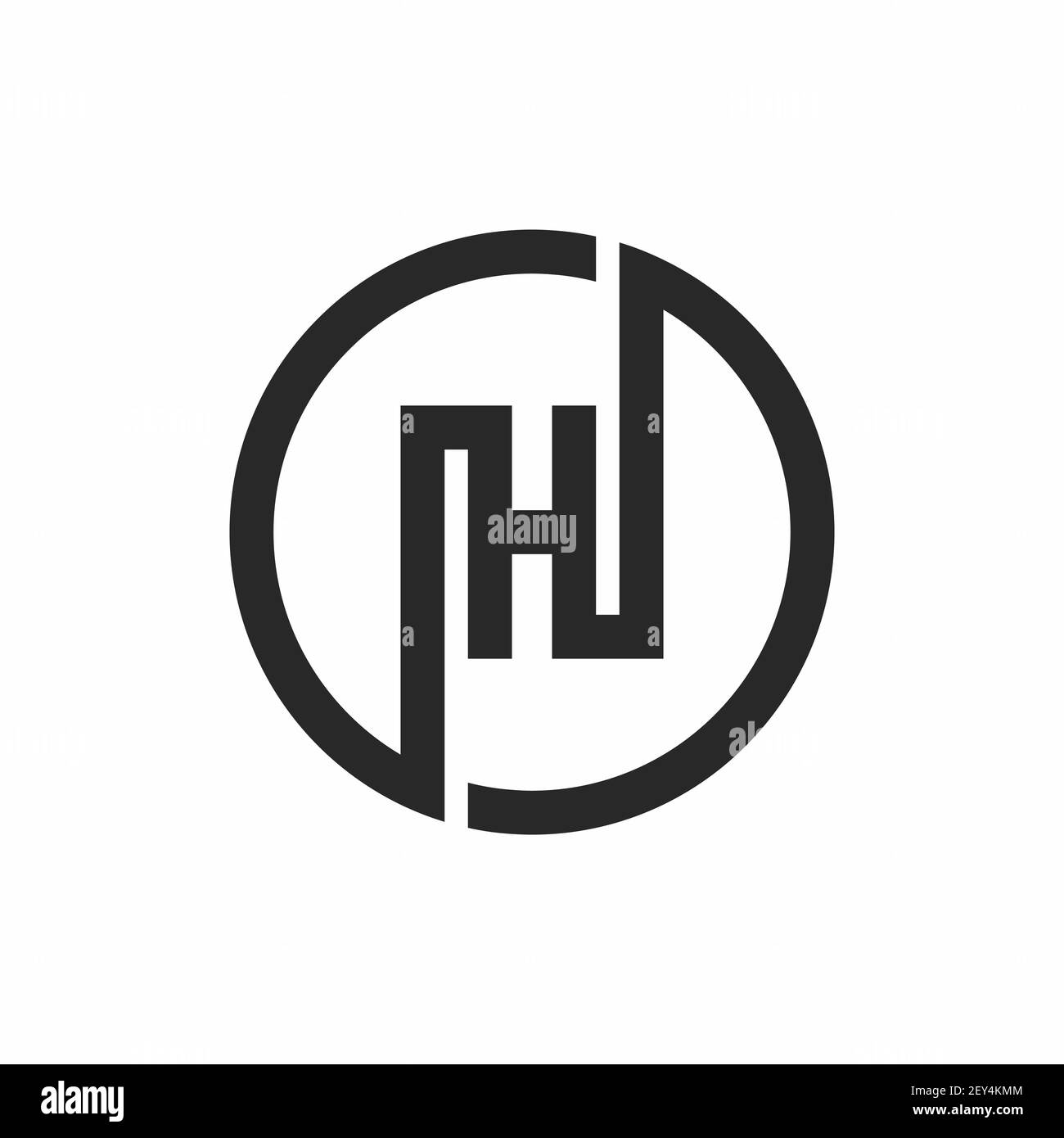 Initial nh letter logo vector template design. Linked letter hn logo design Stock Vector Image ...