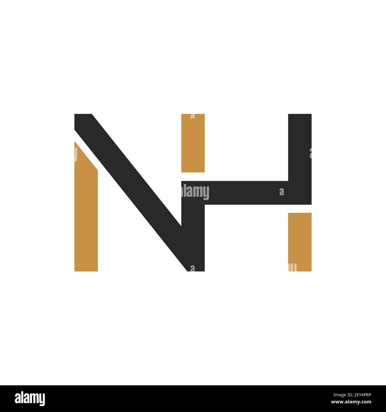 Initial nh letter logo vector template design. Linked letter hn logo design Stock Vector Image ...