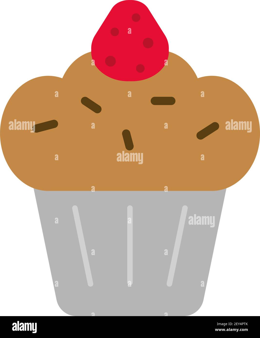Cupcake Dessert Sweets Vector Icon Illustration Stock Vector Image