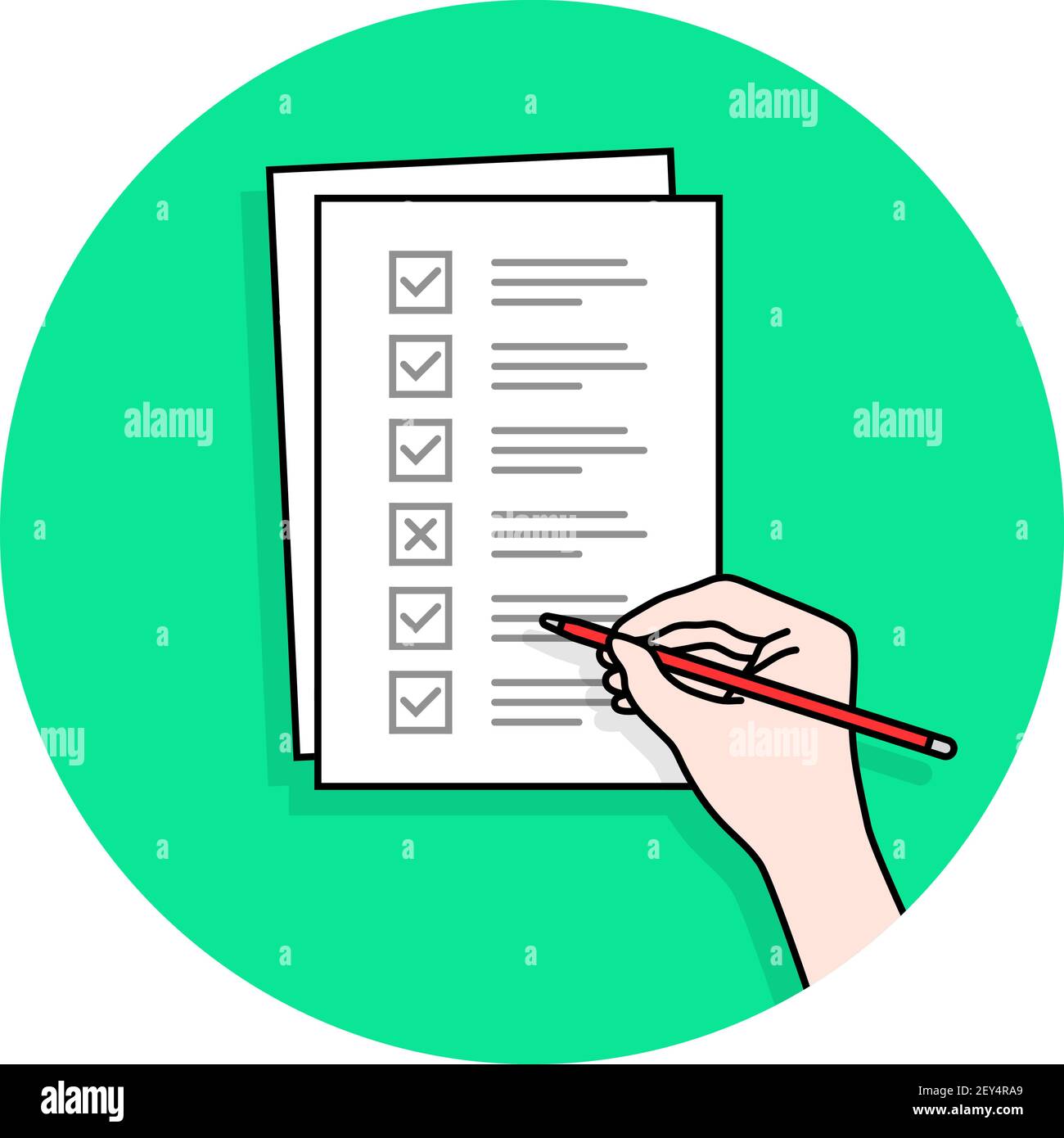 Hand holding cartoon feedback Stock Vector Images - Alamy