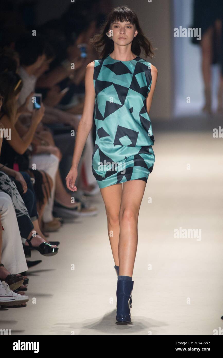 A model displays a collection by Fashion Design Brand Animale, in Sao ...