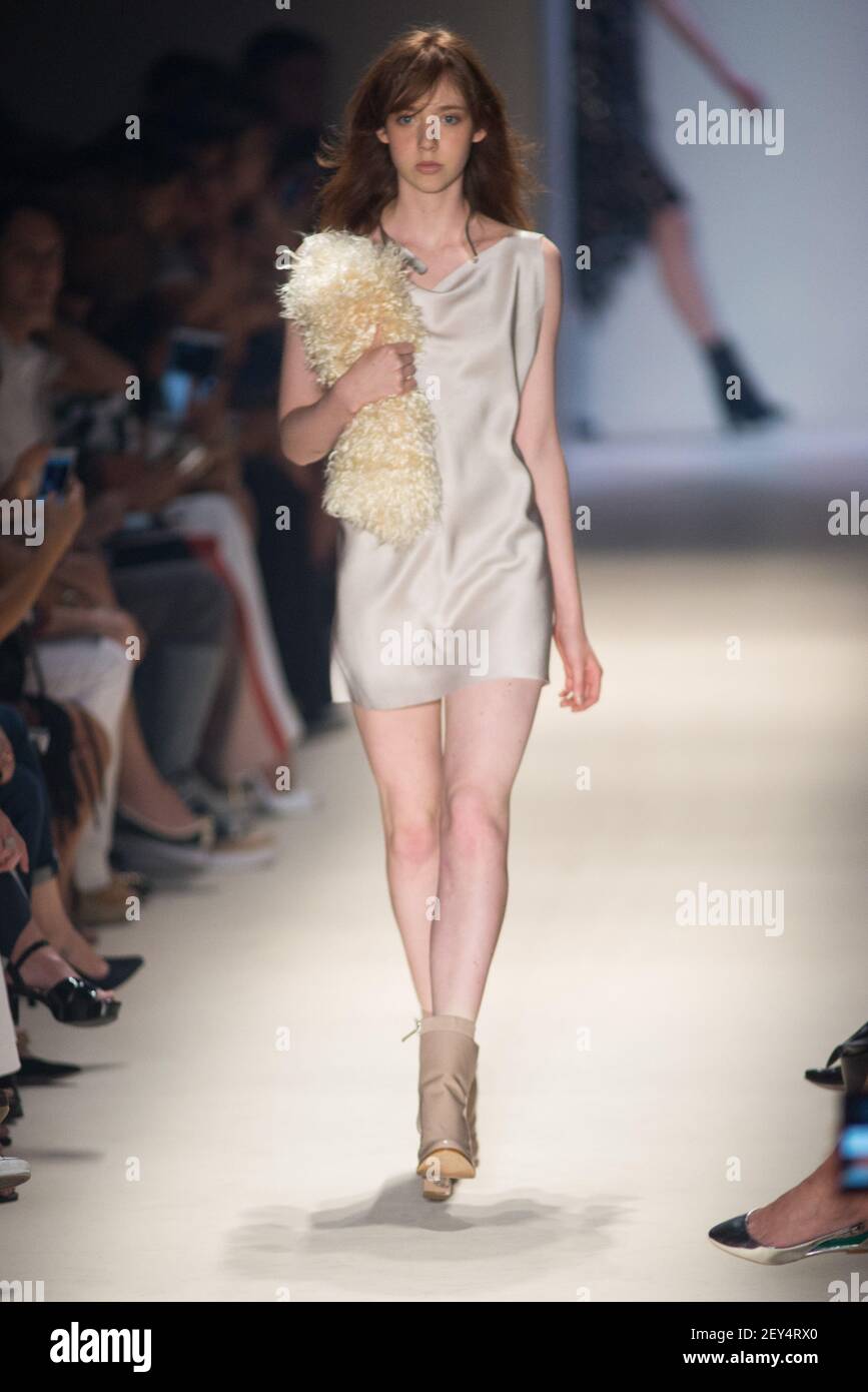 A model displays a collection by Fashion Design Brand Animale, in Sao ...