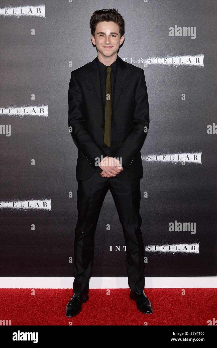 Actor Timothee Chalamet attends the New York Premiere of "Interstellar ...