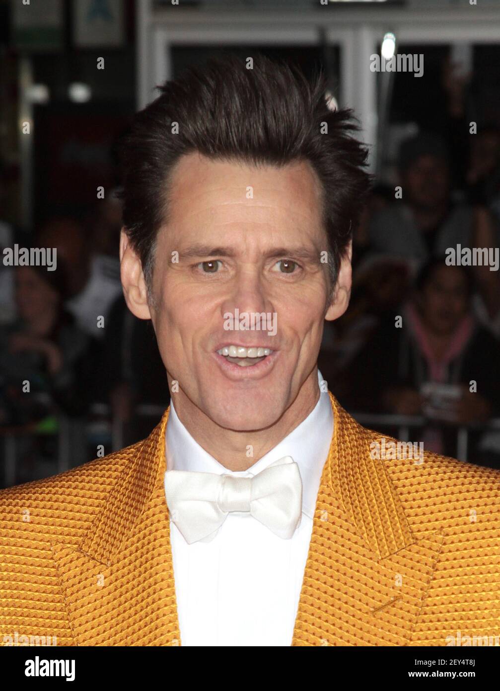 Jim Carrey attends The Premiere of "Dumb and Dumber To" held at the ...